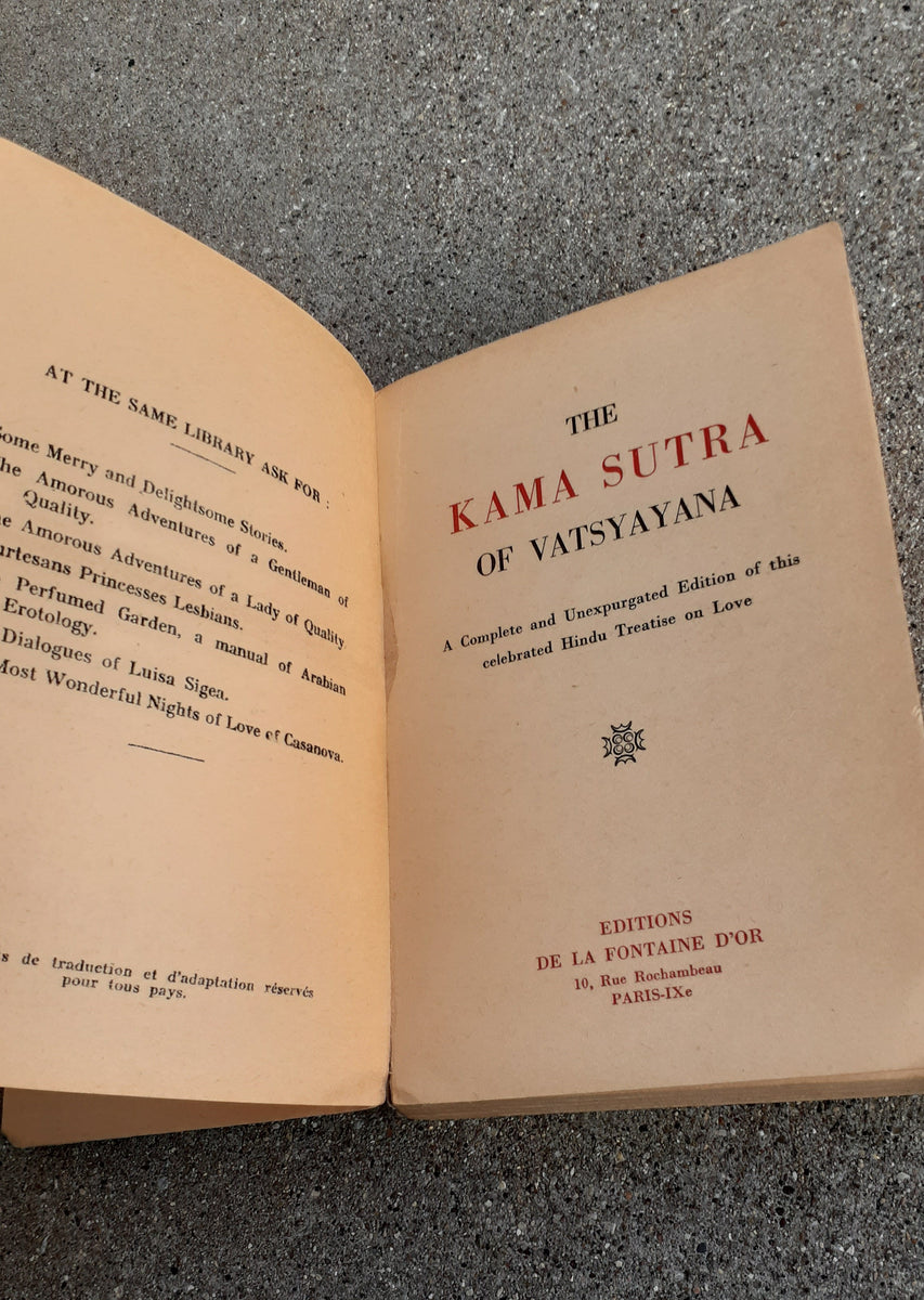 Antique Kama Sutra of Vatsyayana 1959 Paris – Kargo Fresh