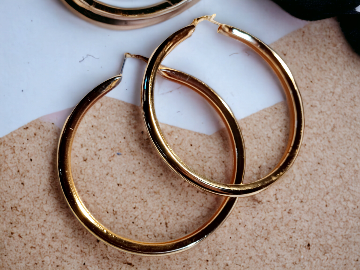 Extra large gold hoops 4 inch – Kargo Fresh