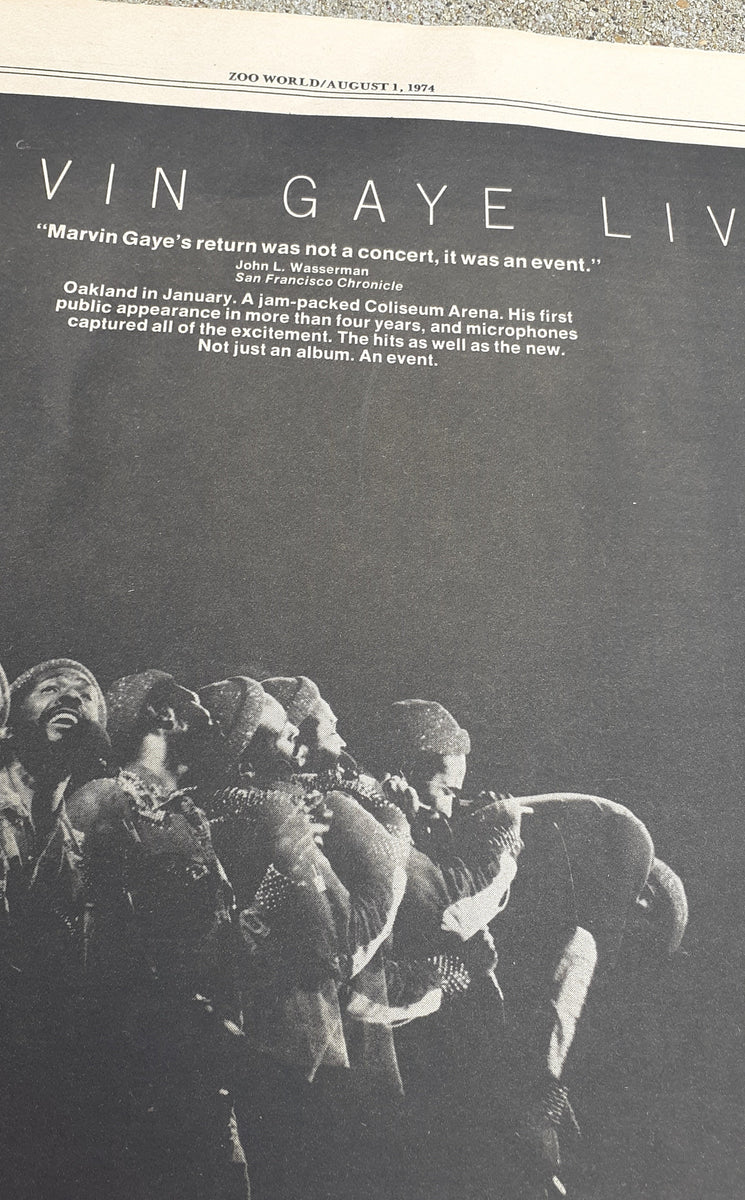 Marvin Gaye Live 1974 Newspaper Promo Ad (Original 1974) – Kargo Fresh
