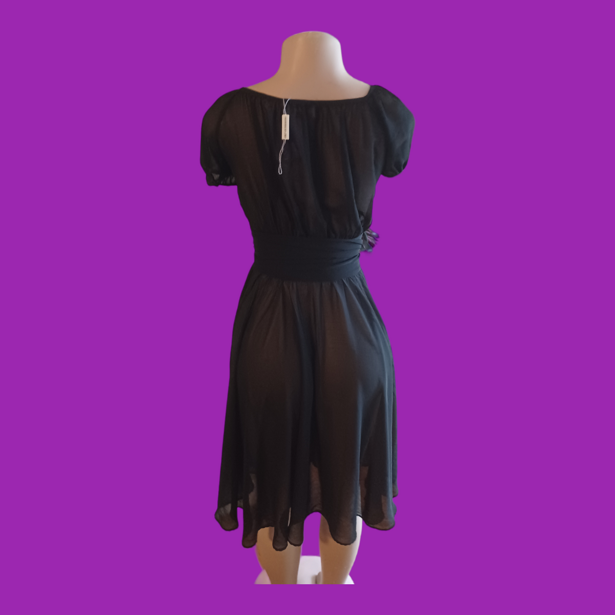 Vintage Gio Guerreri Sheer Black wrap Dress 42 italy – Kargo Fresh